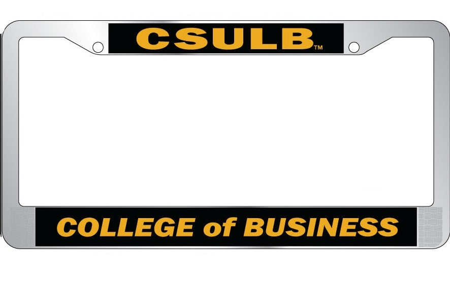CSULB COB License Frame - Chrome, Strand – Long Beach State Official Store