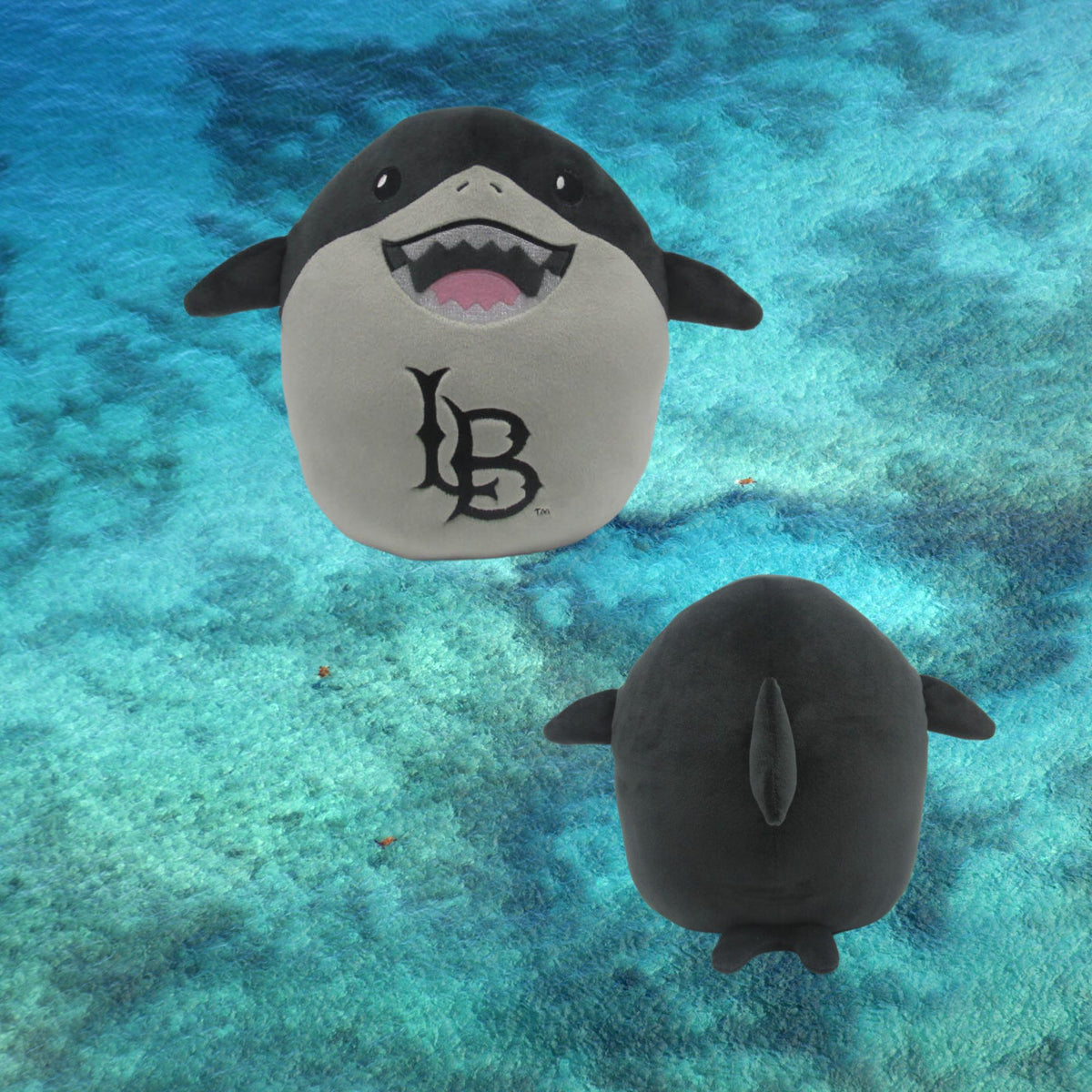 CSULB Elbee Shark Squishy Pillow - Gray, Mascot Factory – Long Beach ...