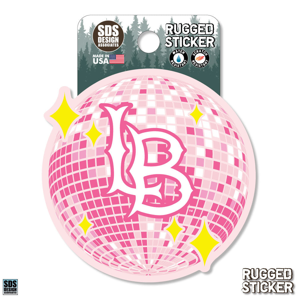 LB Disco Ball Sticker - Pink, SDS Design – Long Beach State Official Store