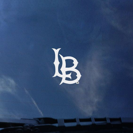 Mini LB Interlock Decal - White, CDI – Long Beach State Official Store