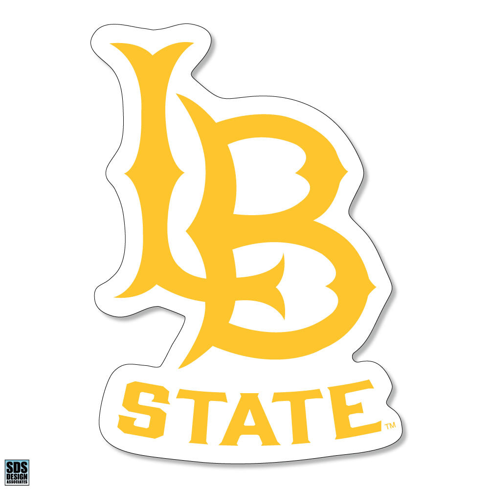 LB Interlock Decal - Gold, SDS – Long Beach State Official Store