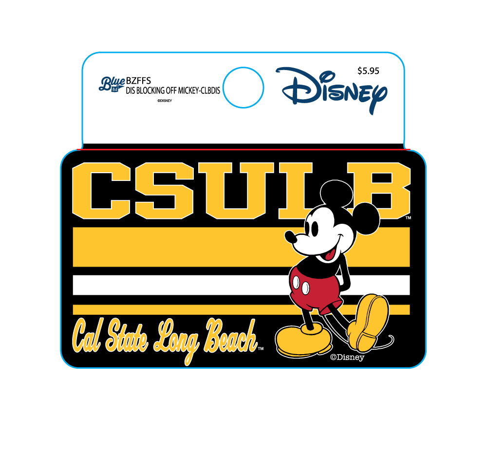 CSULB Mickey Blocking Off Sticker - Blue 84 – Long Beach State Official ...
