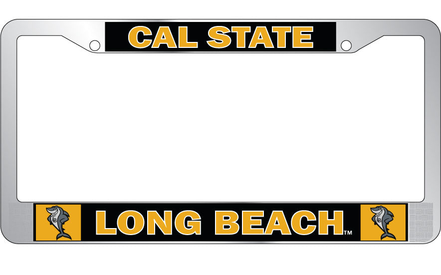Elbee Shark CSULB License Frame - Chrome, Strand – Long Beach State ...
