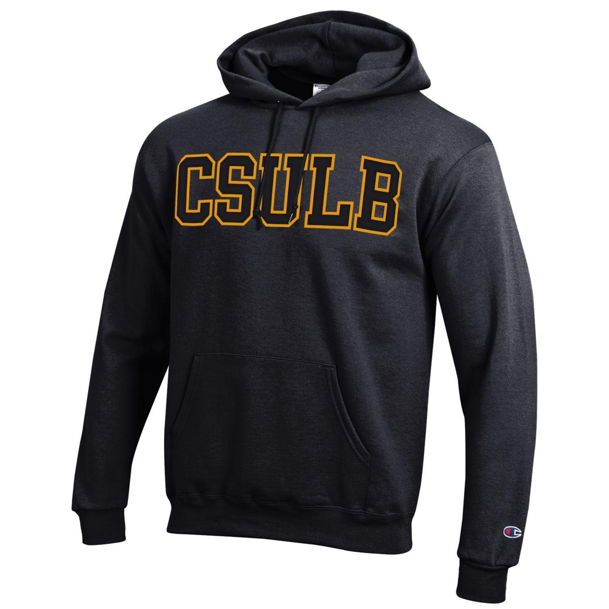 CSULB Wool Black/Gold Hood - Black, Champion – Long Beach State ...