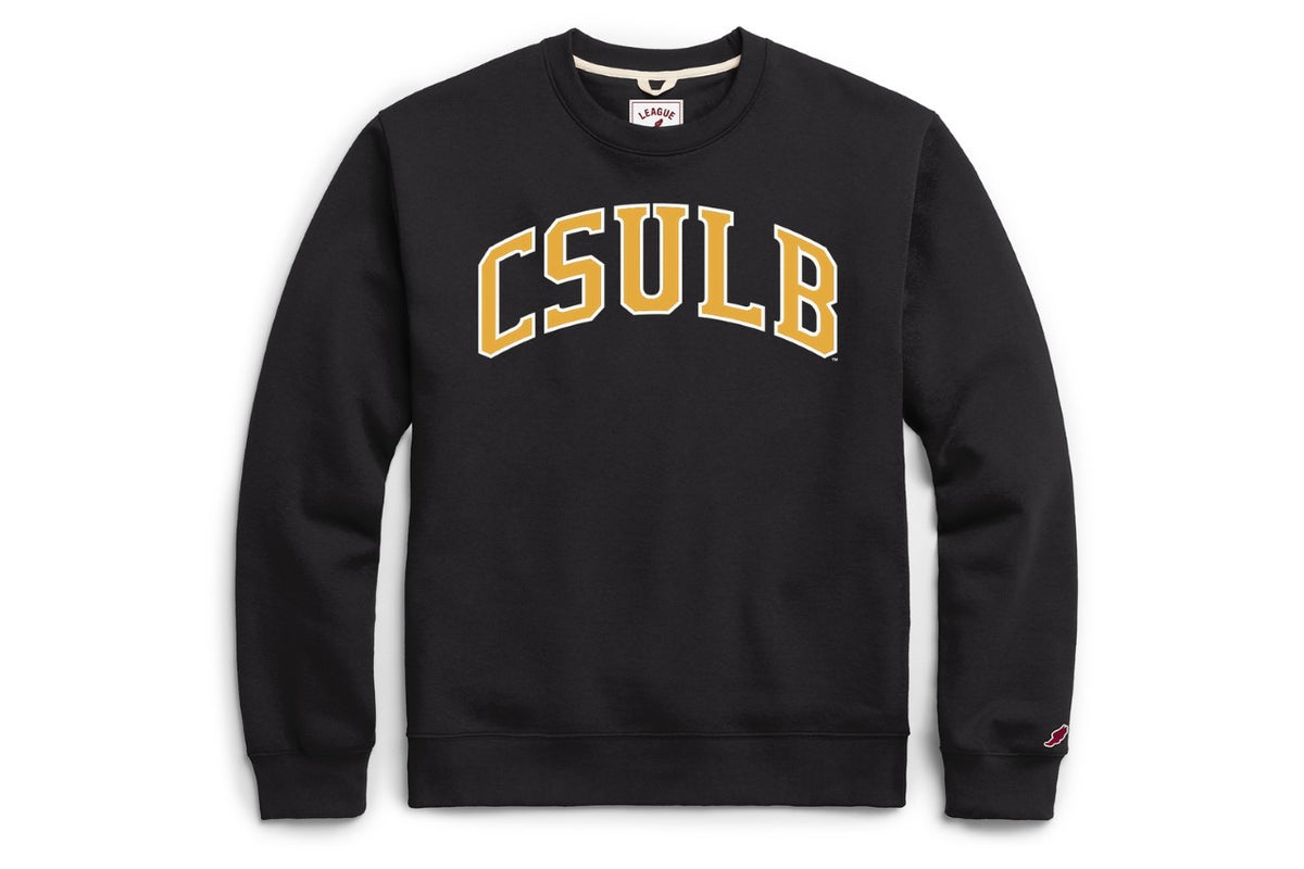 CSULB Essential Fleece Crew - Black, League – Long Beach State Official ...