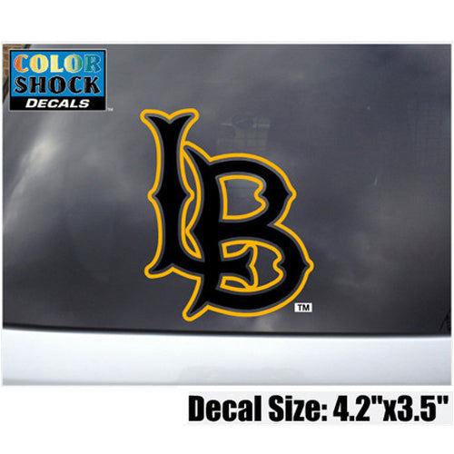 LB Interlock w/ Outline Decal - Black/Gold, CDI – Long Beach State ...