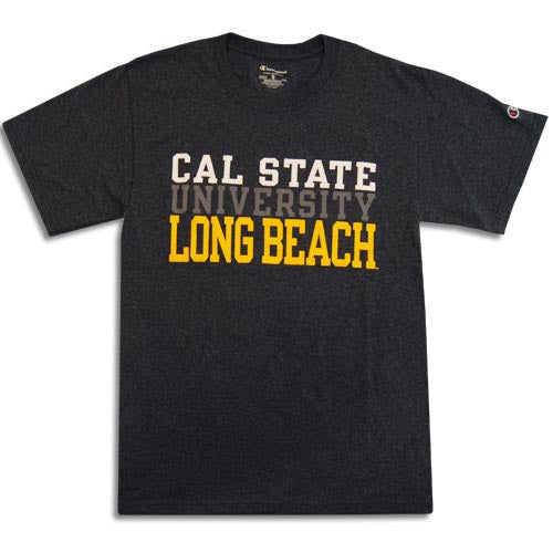CSULB Stacked T-Shirt - Graphite, Champion – Long Beach State Official ...